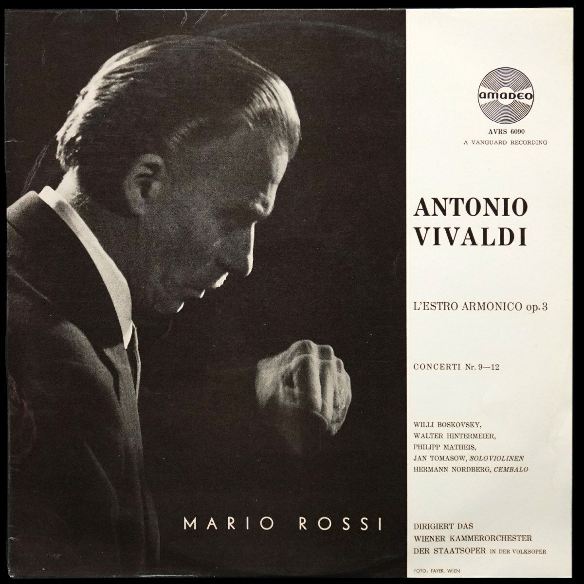 Виниловая пластинка Amadeo Mario Rossi – Vivaldi: L'Estro Armonico Op. 3 / Concerti Nr. 9-12