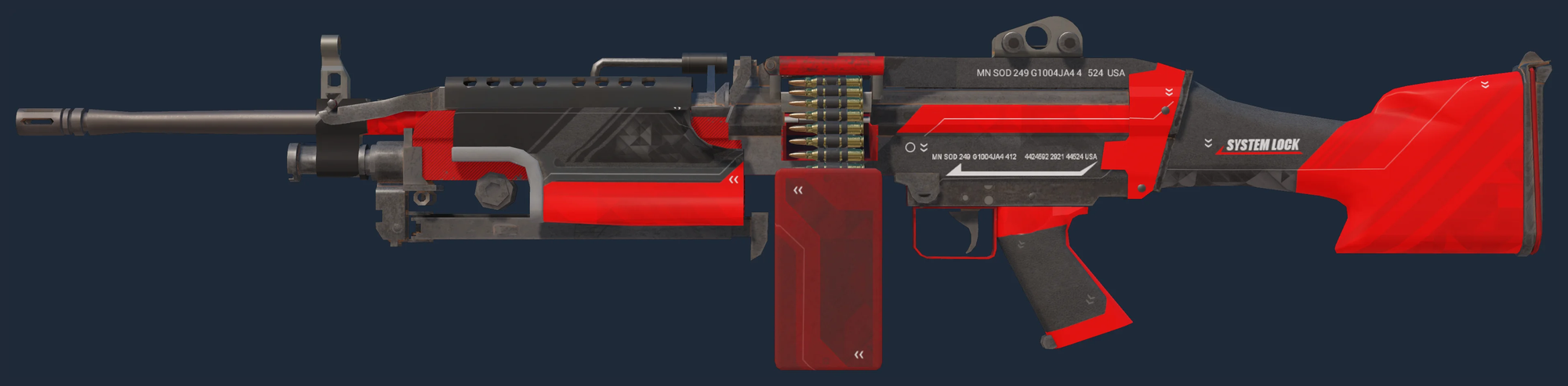 M249 | Блокировка (Прямо с завода) Скины CS2 с быстрой автовыдачей steam trade
