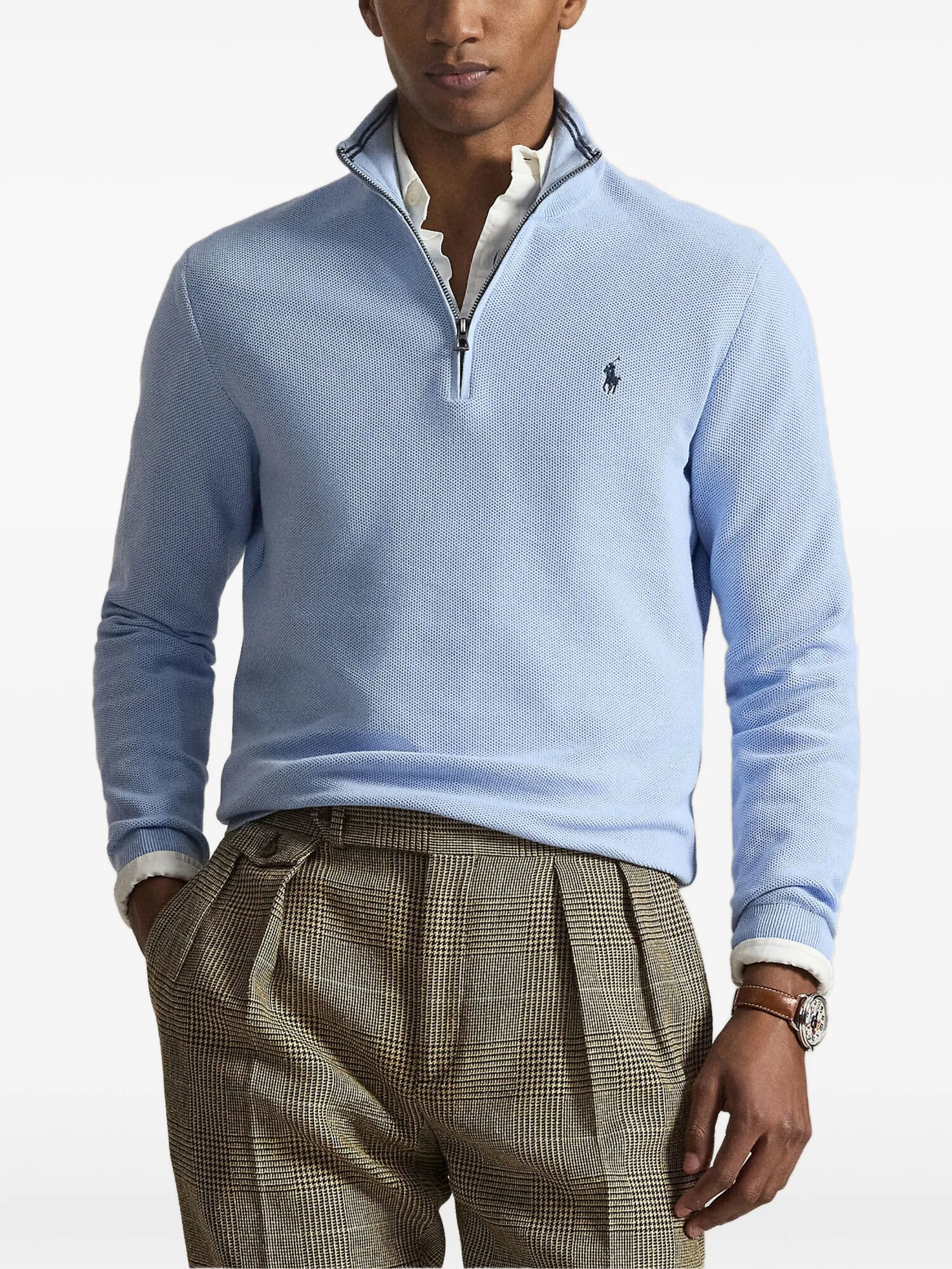 Свитер Polo Ralph Lauren Half-zip sweater, размер 2XL, , blue — фото 1
