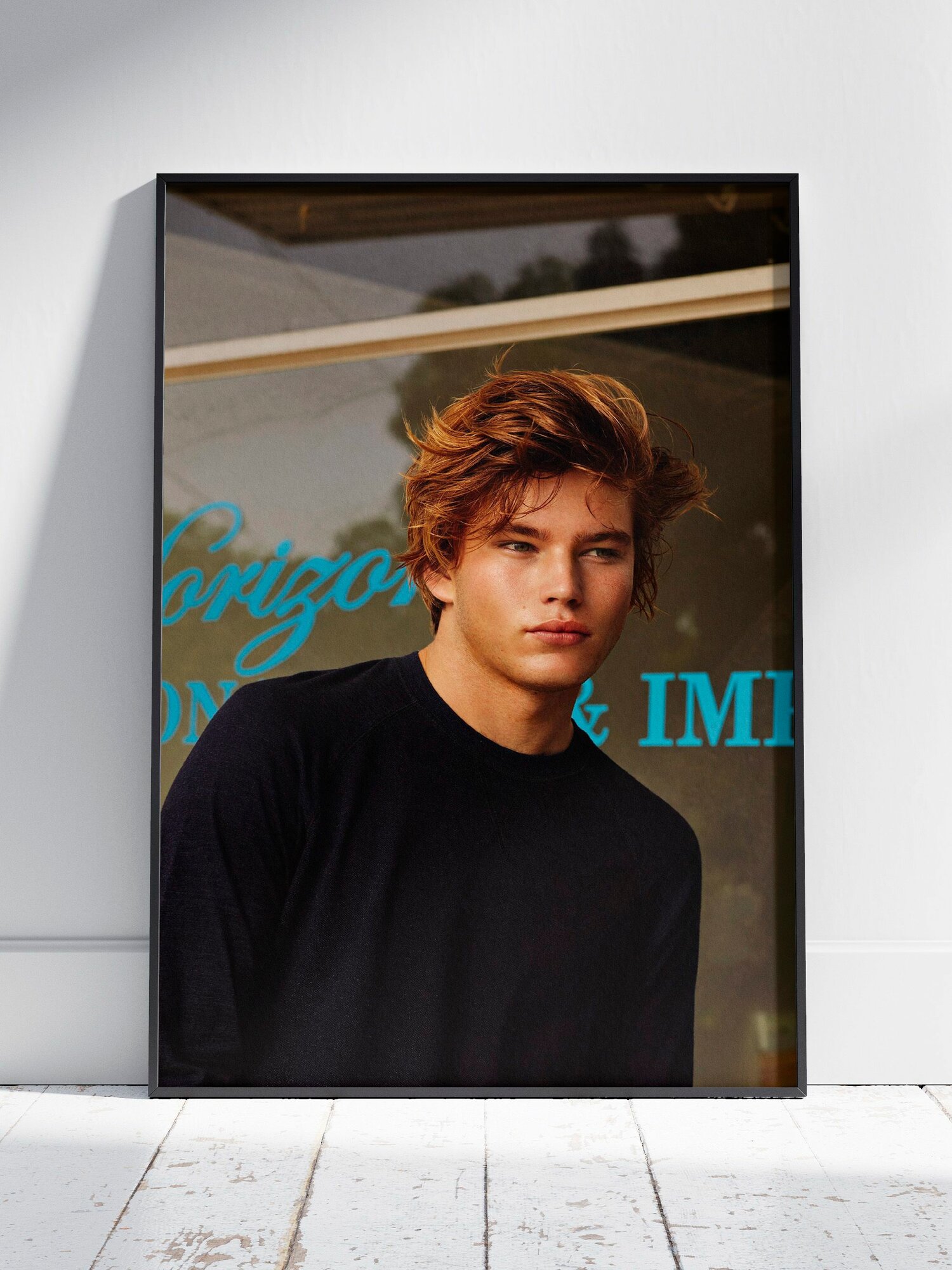 Плакат на стену для интерьера Джордан Барретт (Jordan Barrett 39) - Постер по модели, бренду и моде формата A4 (21x30 см)