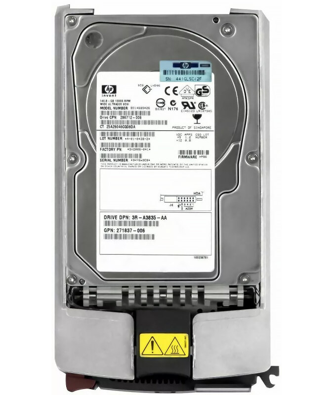 Жесткий диск HP 3R-A3835-AA 146,8Gb U320SCSI 3.5" HDD