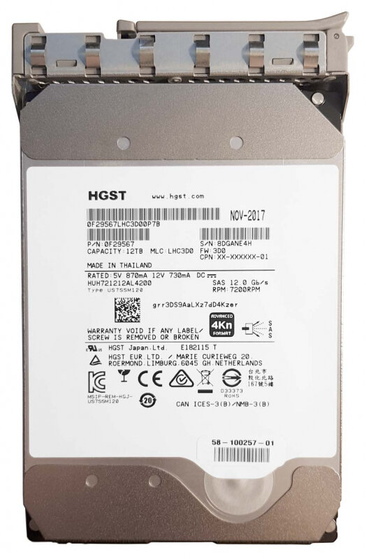 Жесткий Диск Cisco 0F29567 12Tb SAS 3,5" HDD