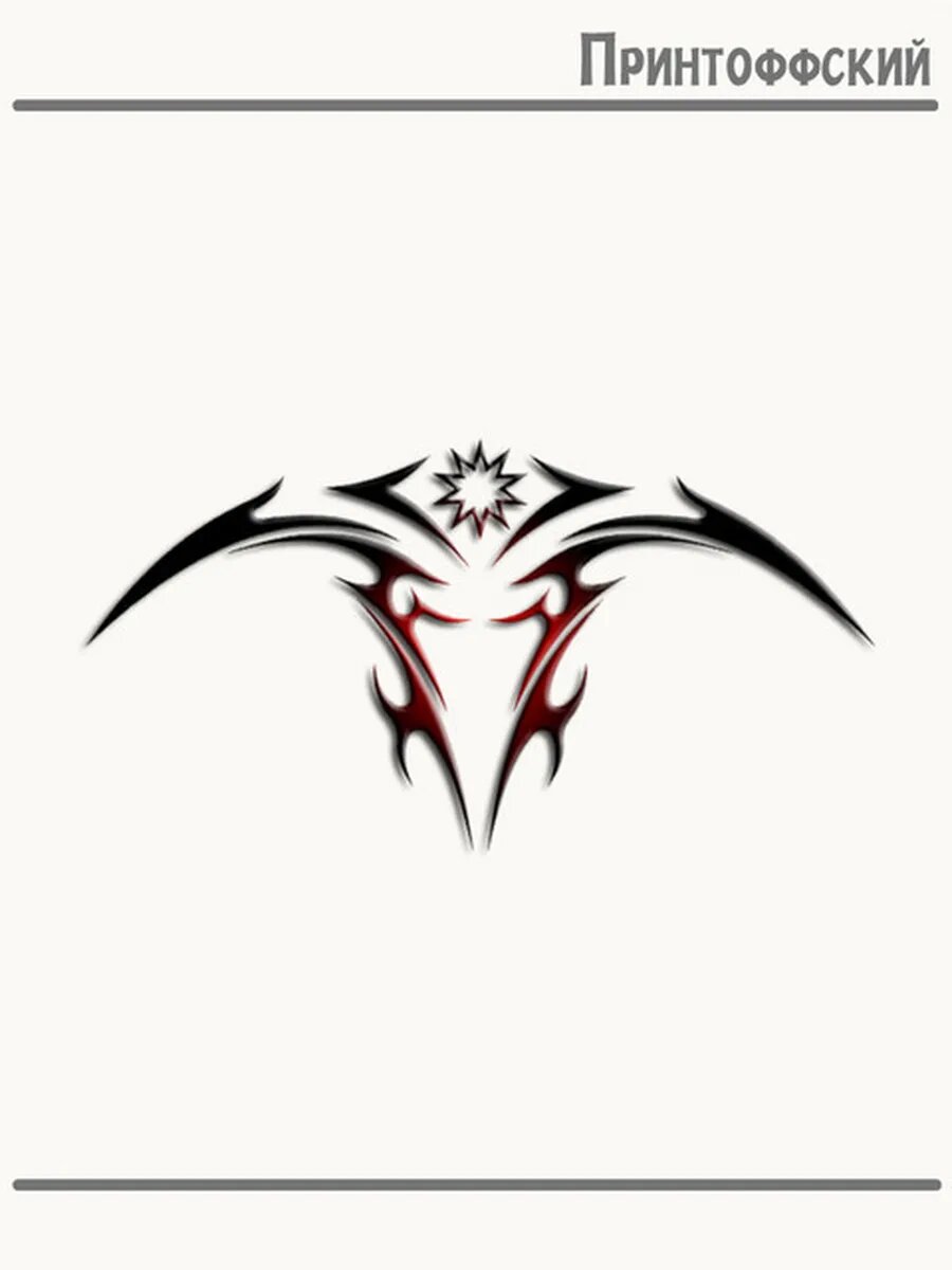 Термонаклейка для одежды и аксессуаров DTF-печать Тату Графити Узоры