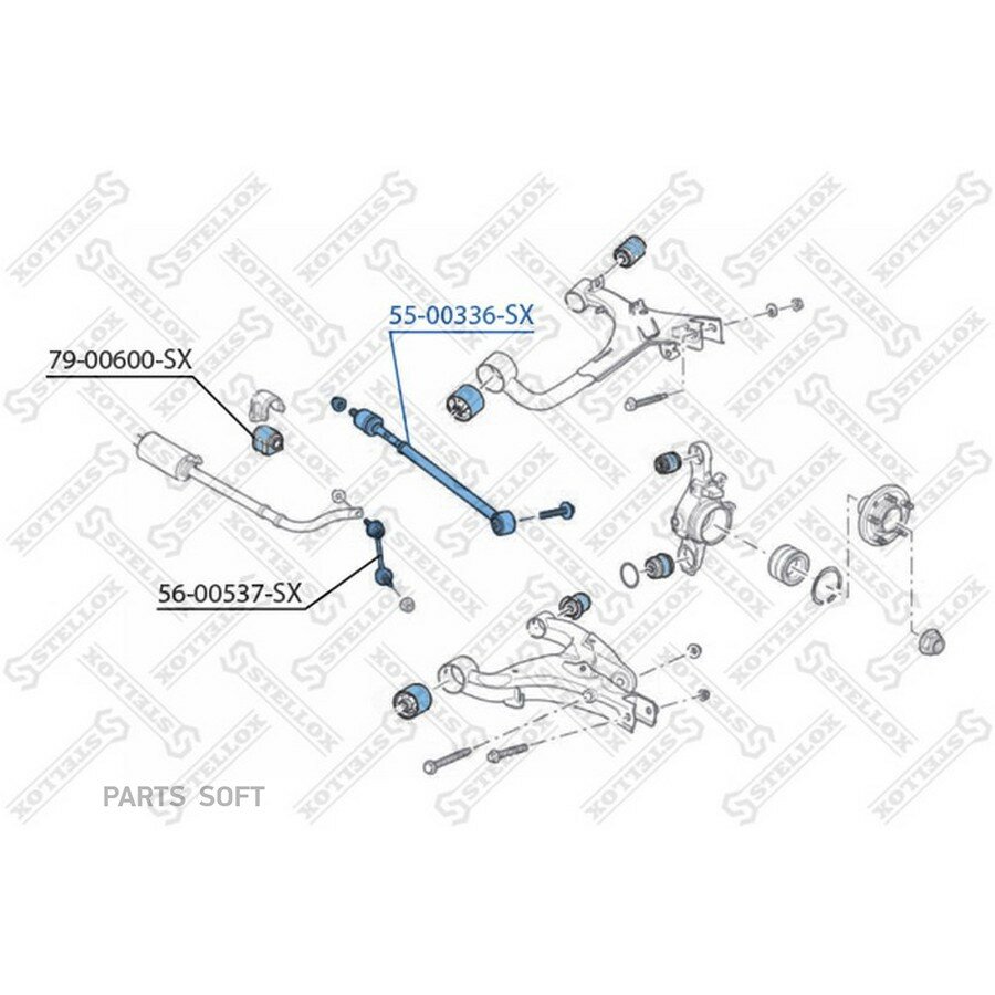 Тяга рулевая поперечная левая/правая!\ Land Rover Discovery III/Range Rover Sport <05 от официального дистрибьютора, STELLOX, артикул 5500336SX