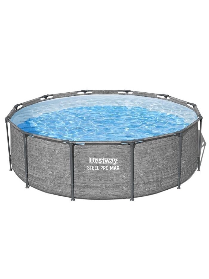 Бассейн каркасный Steel Pro, 366×100 см, круглый, цвет графит, 561PG Bestway