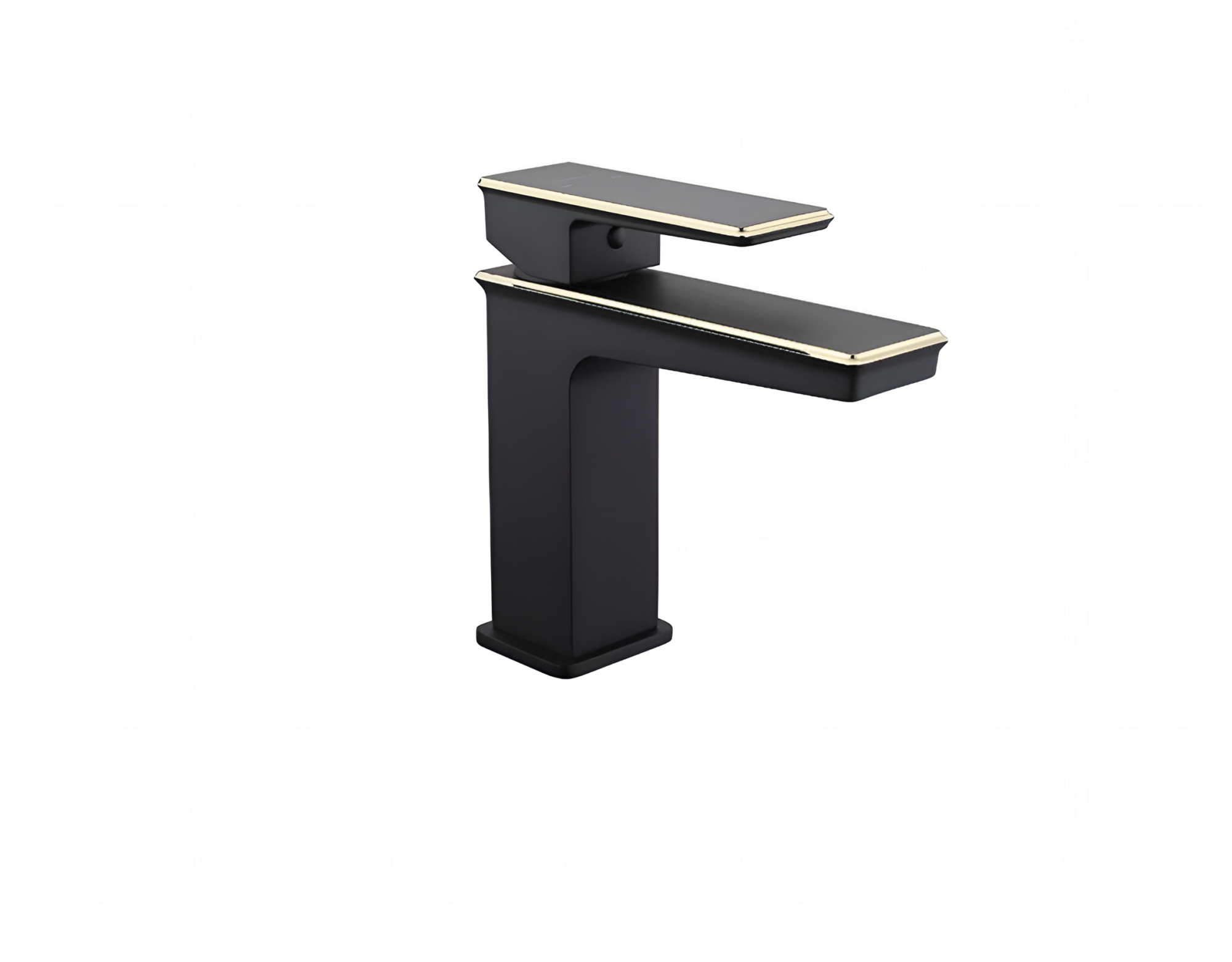 Смеситель для раковнины Faop A1006-6, черный/золотой