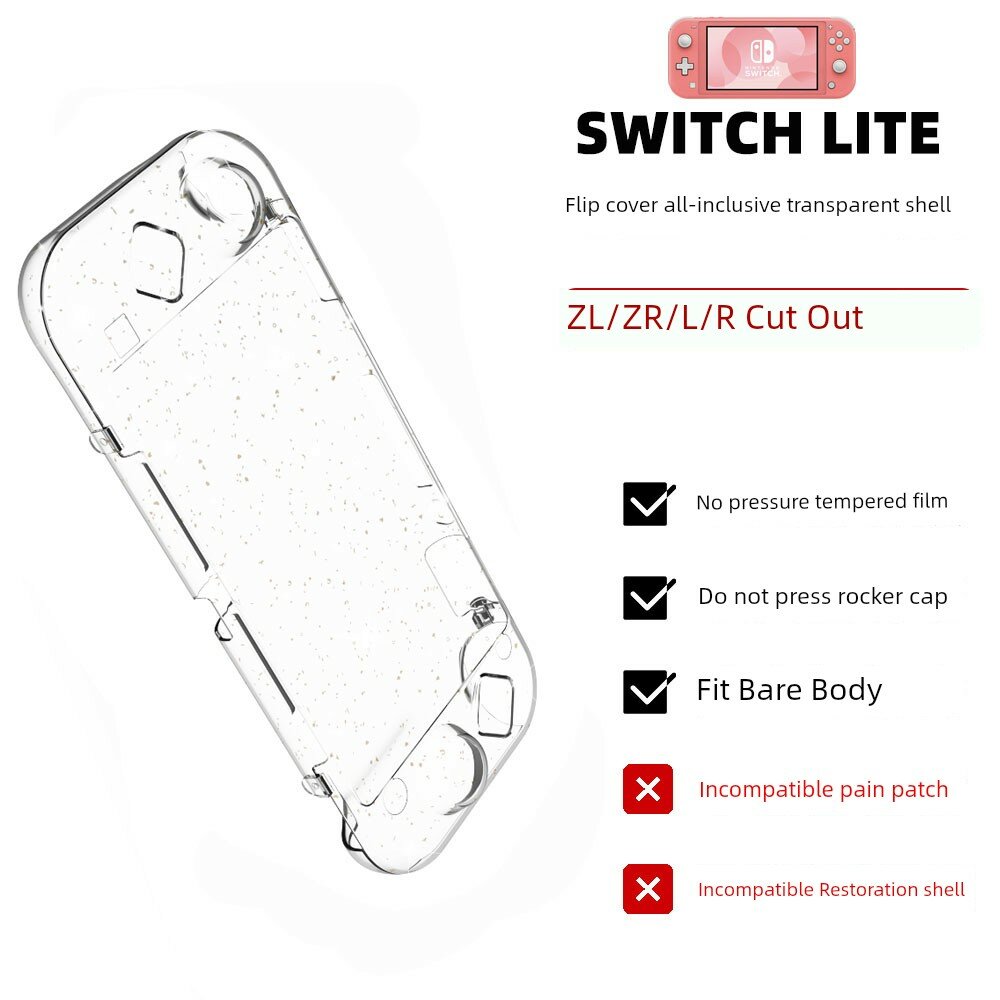 Сверкающий кристаллический чехол для Nintendo Switch Lite (не подходит для использованных моделей)