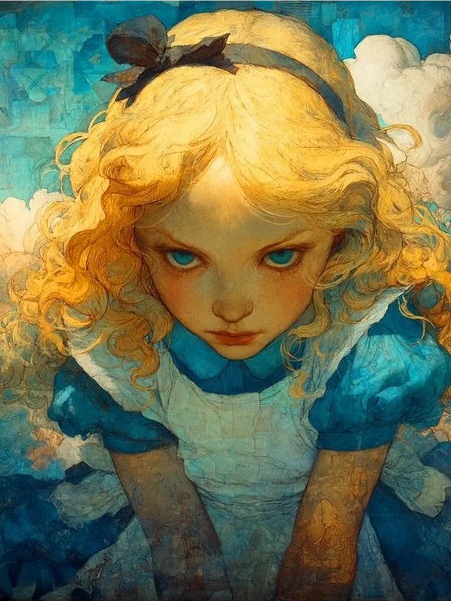 Картина по номерам на холсте Алиса в стране чудес 40*50 см