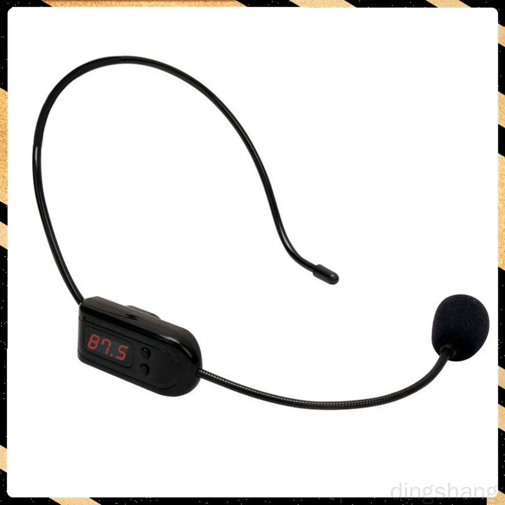 Микрофон для конференций headset wireless microphone, черный, конденсаторный, беспроводной