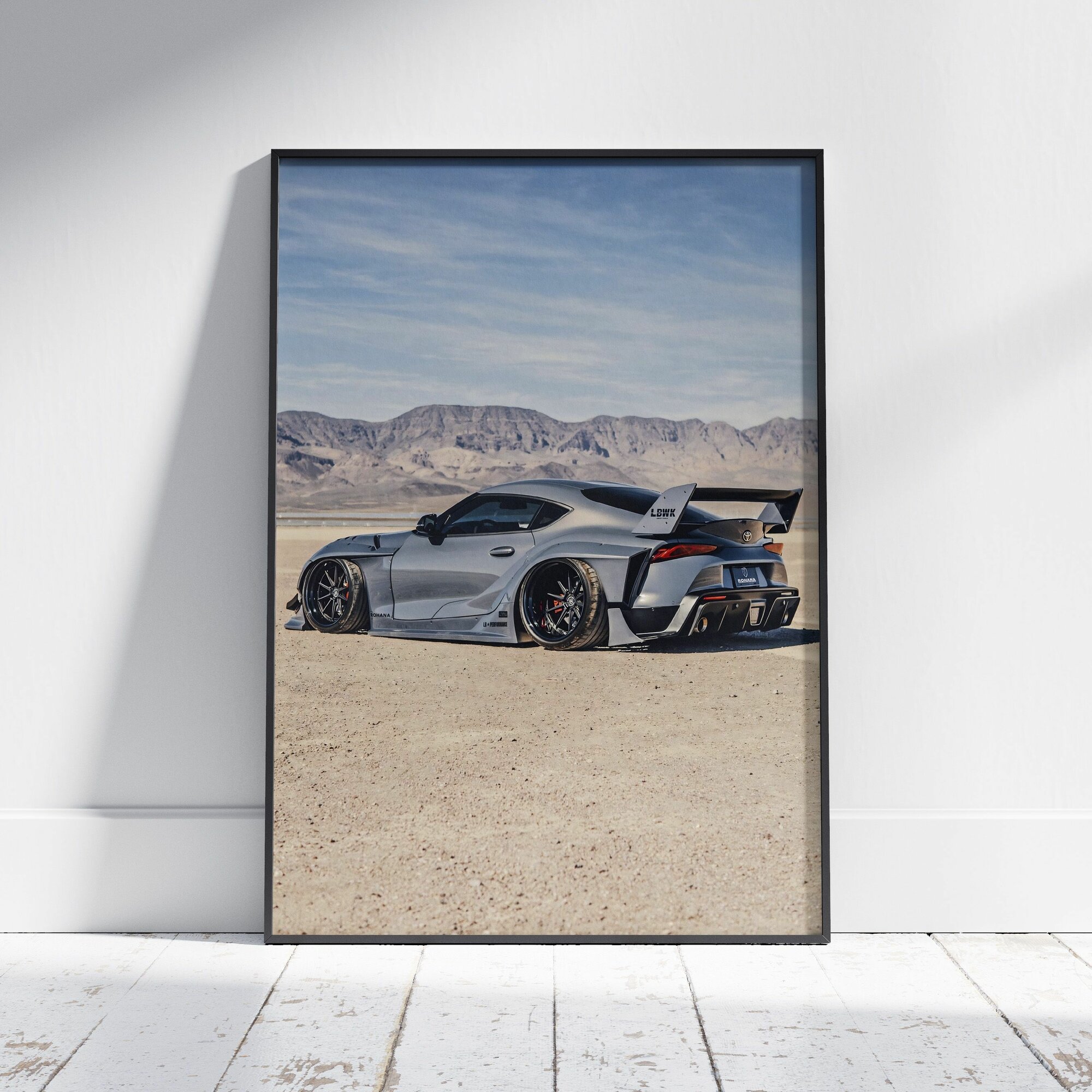Плакат на стену для интерьера Спорткар (Toyota Supra 12) - Постер по спортивным гоночным машинам автомобилям формата А3 (30x42 см)