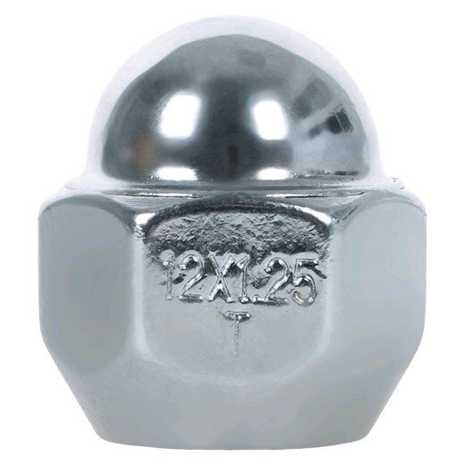 Гайка колеса М12 х 1,25 конус L=25мм S=21мм закрытая хром Nissan,