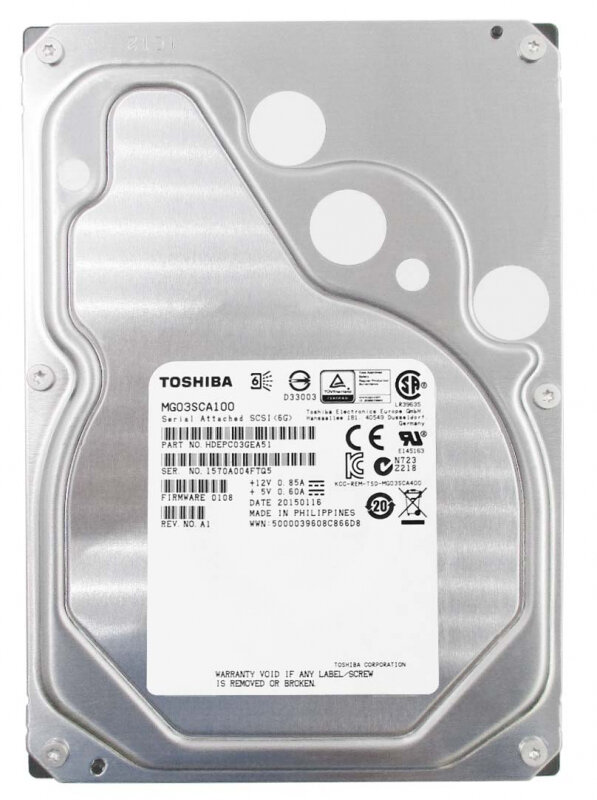 Жесткий диск Toshiba HDEPC03GEA51 1Tb SAS 3,5" HDD