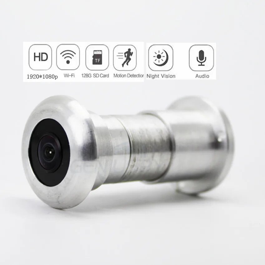 Беспроводной видеоглазок GENIUSPY 1080P, EU Plug, 3Meters USB Cable