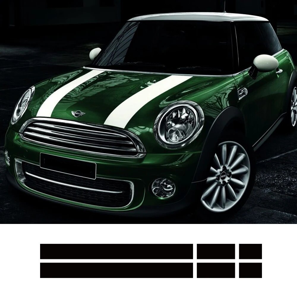 Наклейки на крышу и багажник MINI Cooper Black