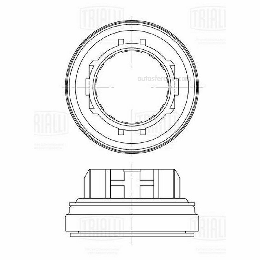 TRIALLI CT2210 Муфта выкл. сцеп. Opel Vectra A (88-) 1.6i/Omega A (86-) 2.0i (мех.) (CT 2210)