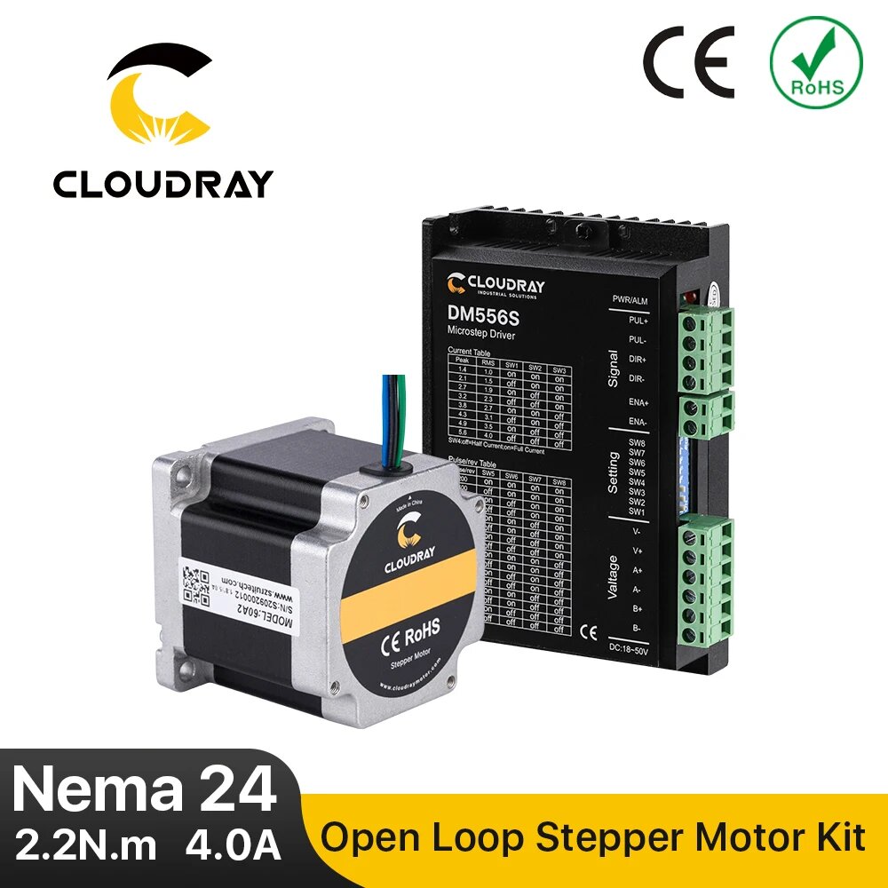Шаговый двигатель Nema 24 2.4 Н·м 4А для ЧПУ