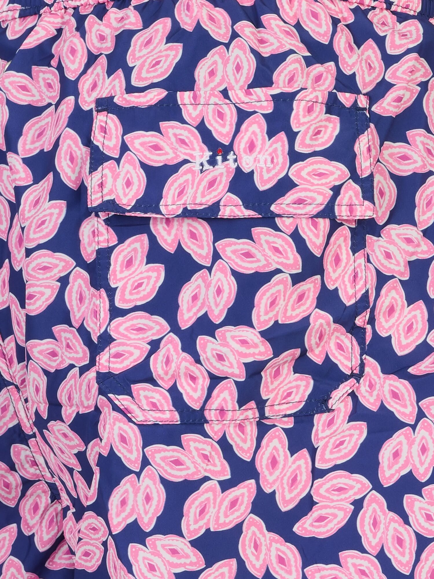 Шорты для плавания Kiton Geometric-print drawstring swim shorts, размер 50, blue — фото 1