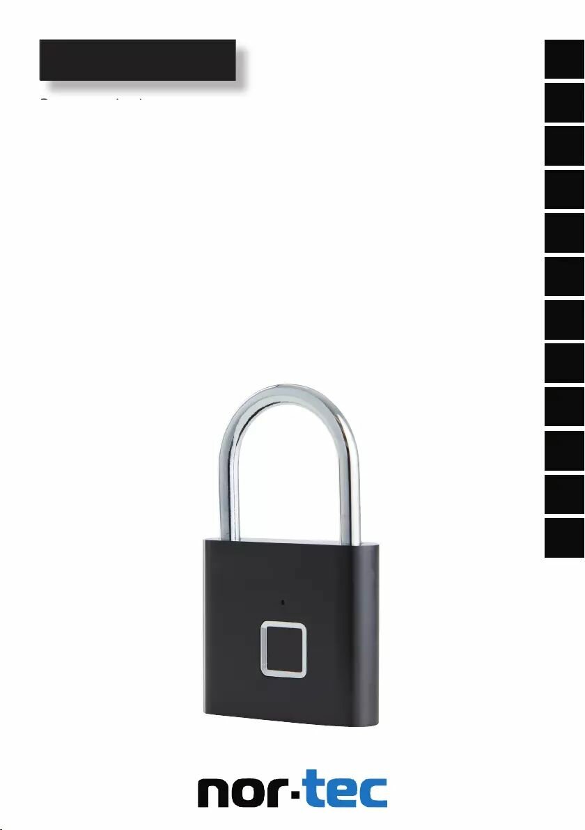 Навесной замок со считывателем отпечатков пальцев NorTec Padlock