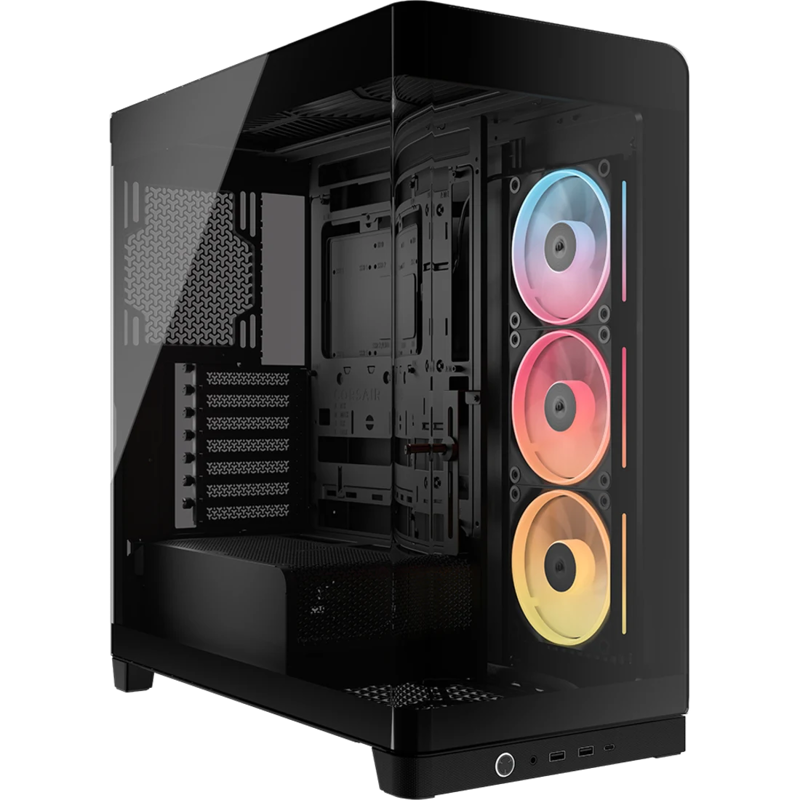 Корпус Corsair Frame 4500X LX-R RGB iCUE LINK, Midi-Tower, чёрный, 3×120 мм ARGB reverse fans, 2×USB‑A 3.2, 1×USB 3.2 Type‑C, поддержка E‑ATX/ATX/mATX/mITX