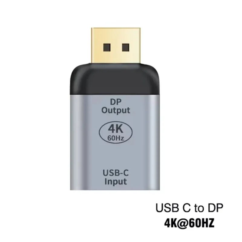 USB C - DP адаптер 4K@60Hz, черный
