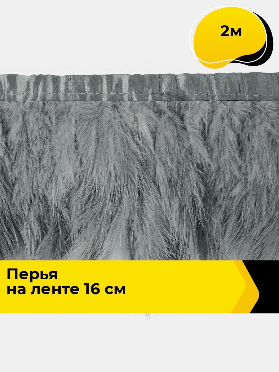 Перья кант перо (перья на ленте) для рукоделия и шитья, 2 м