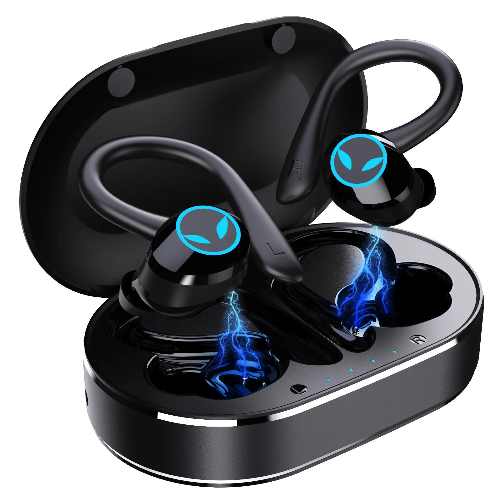 Bluetooth-гарнитура, беспроводные спортивные наушники TWS, Bluetooth 5,4, наушники с крючком для бега, стереонаушники с микрофоном EMC, водонепроницаемые