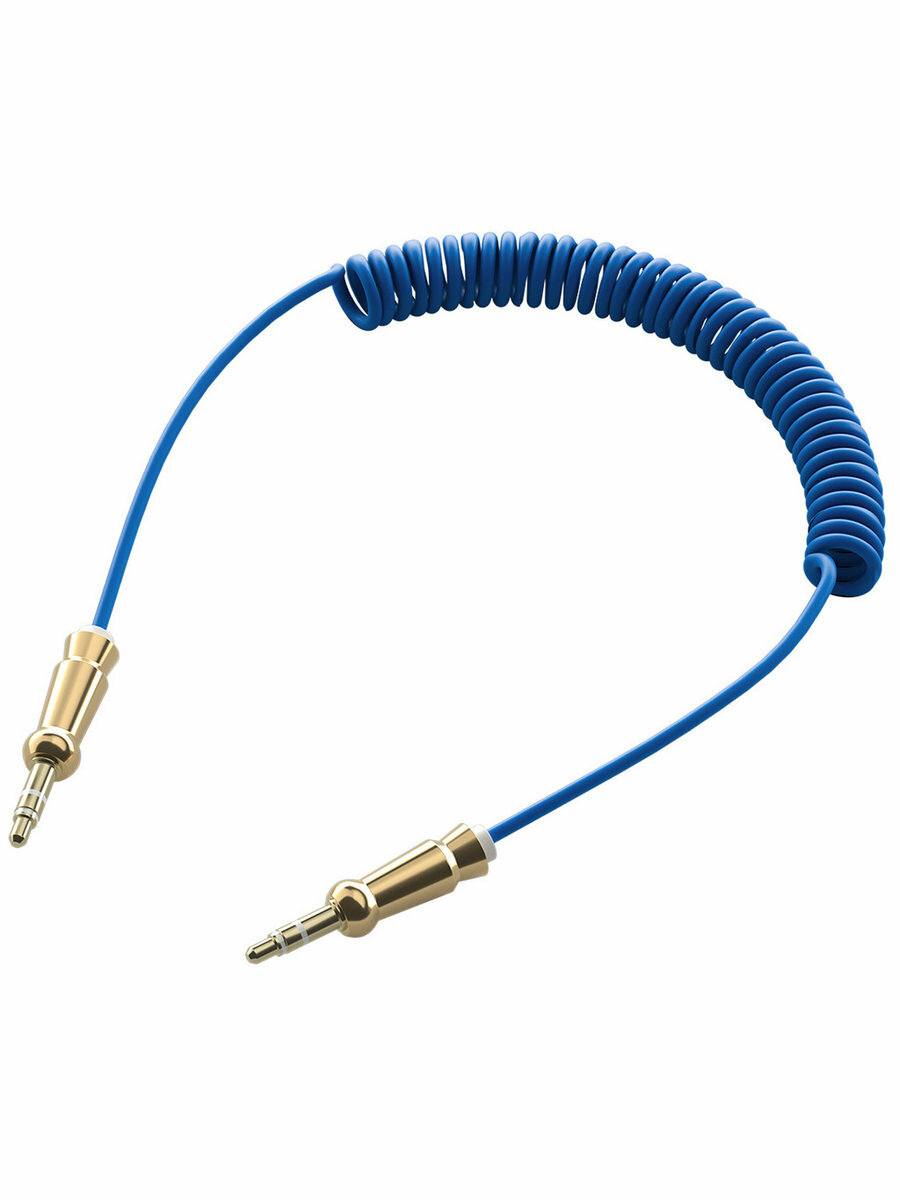 Кабель Red Line Spiracord, аудио, тканевая оплётка, синий, mini-jack, 1м
