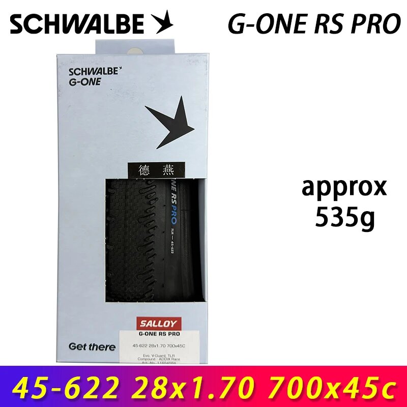 SCHWALBE G-ONE RS PRO бескамерная шина 700x35c/40c/45c для велоспорта RS PRO 700x45c Black