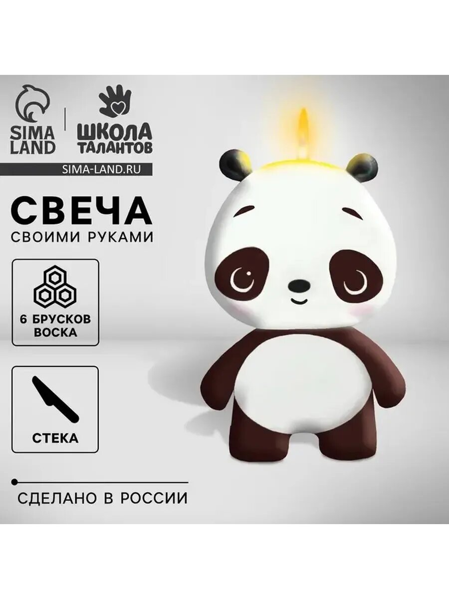Набор для творчества: Свеча с милым пандой