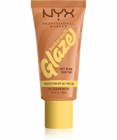 Тональный крем NYX Professional Makeup Buttermelt Glaze, оттенок 03 cashew butta, 30 мл