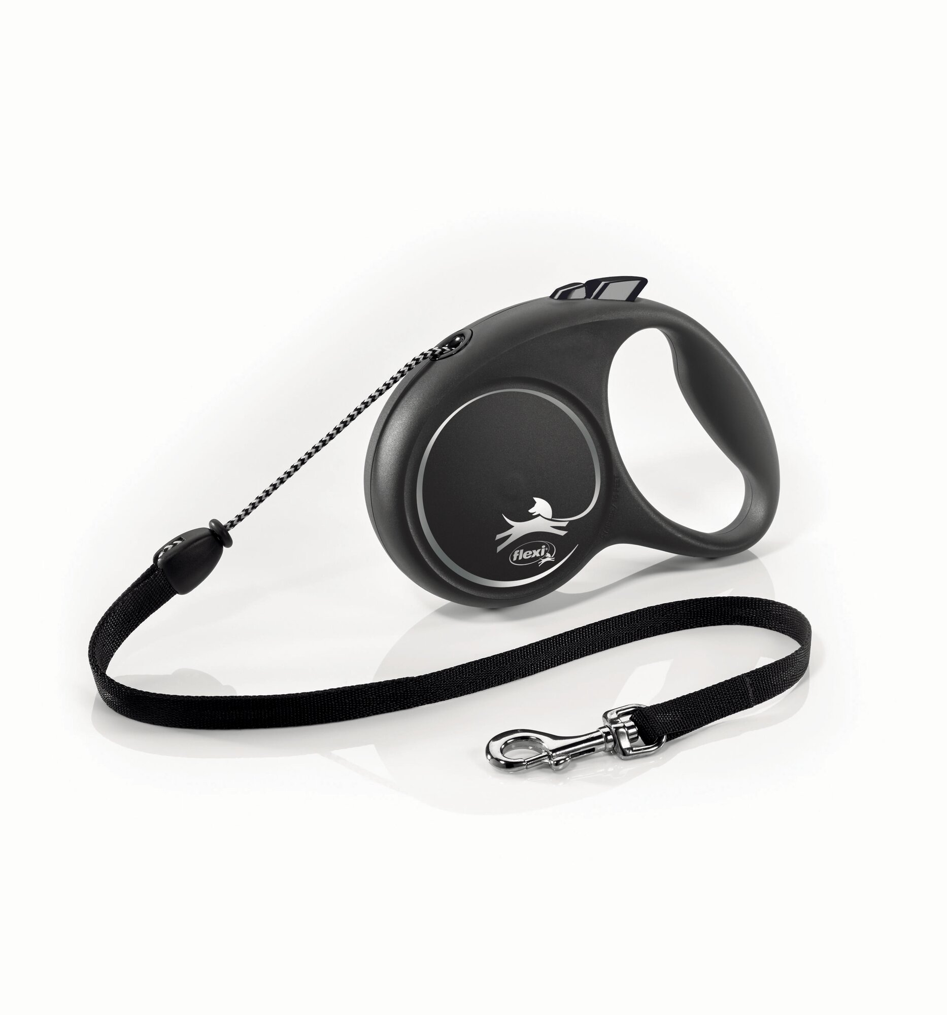 FLEXI Рулетка BLACK DESIGN M трос 5 м до 20 кг, серебряный