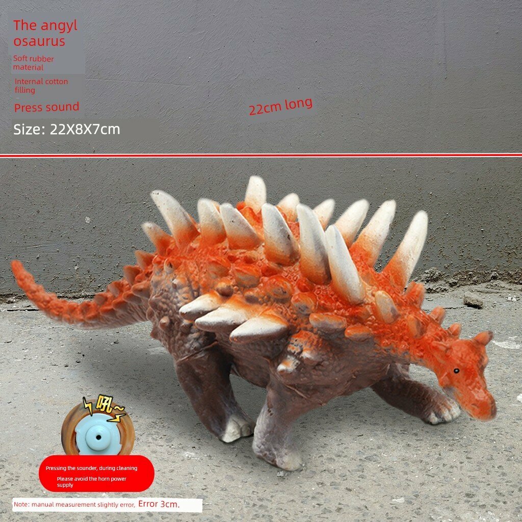 Анкилозавр, утолщенный мягкий резиновый динозавр, детская игрушка, 10 см длиной, нетоксичная резина