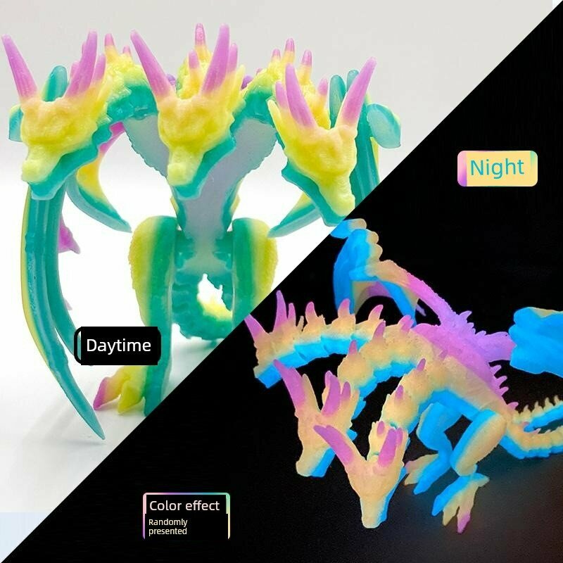 3D-печатная подвижная модель дракона Гидора, китайского дракона с подвижными суставами, реалистичная фигурка динозавра,