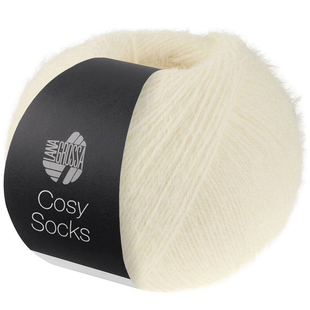 Носочная пряжа Lana Grossa Cosy Socks MW 100 (10 White) 1 моток