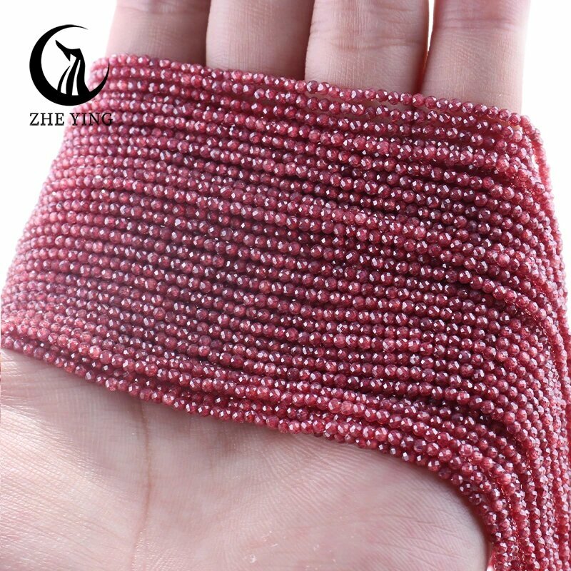 Бусины ZHEYING кубический цирконий 2 мм 10 нитей Бордовый, 59matte dark red