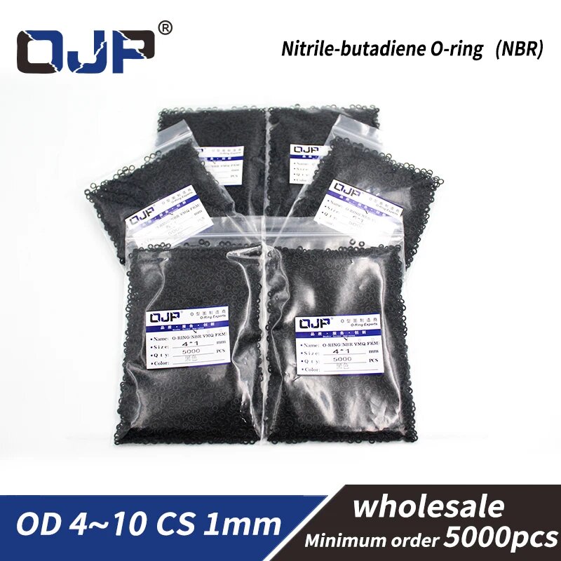Резиновые уплотнители O-Ring NBR 1 мм, 5000 шт.