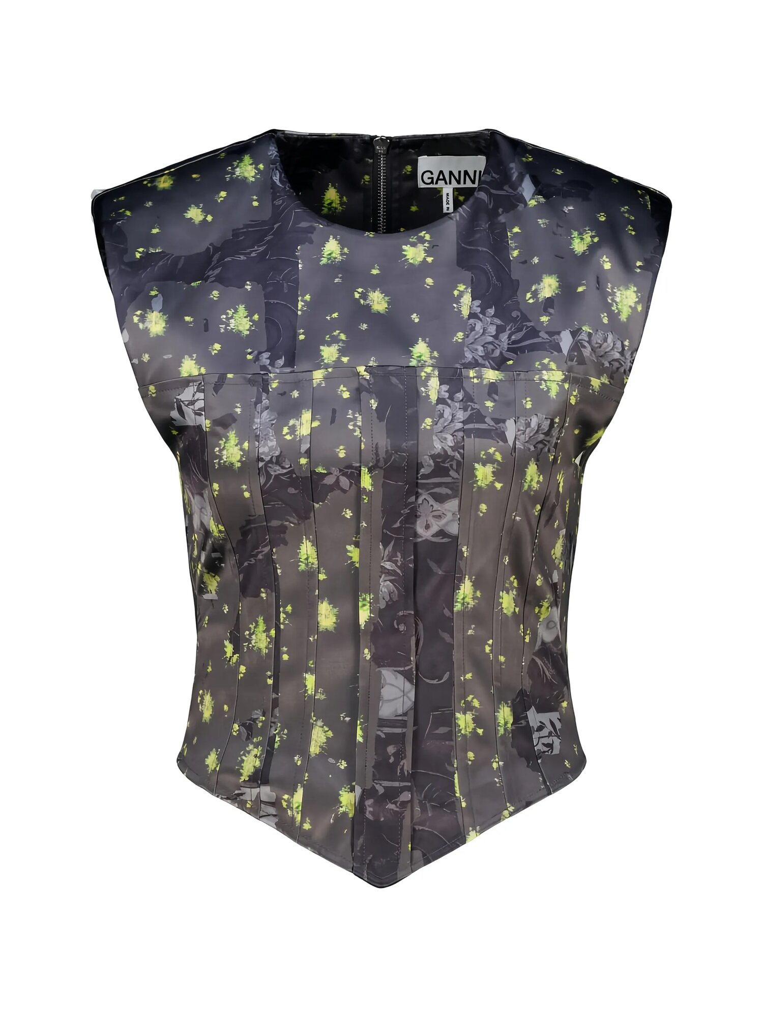 Топ Floral-print panelled top