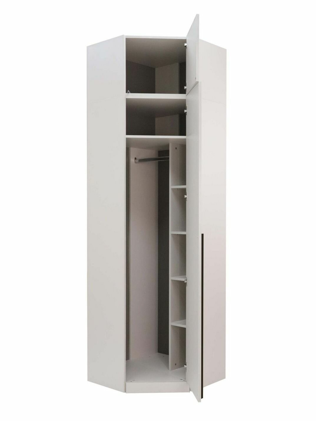 Шкаф угловой Ника "Кашемир", ЛДСП, цвет черный, 70x240x70 см — фото 1