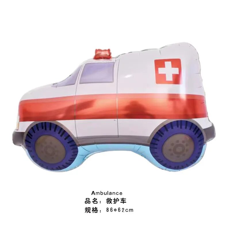 Воздушный шар-машина скорой помощи, 66x62 см