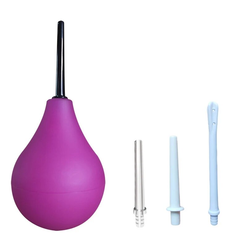 Силиконовый шарик-насадка для клизмы DOSUNNYJ 224 мл 224ml Purple set