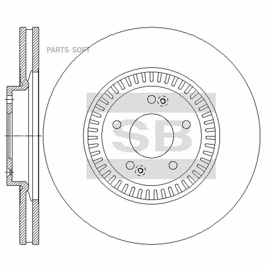 SANGSIN BRAKE SD1163 Диск тормозной SD1163 (51712-B8000) SD1163