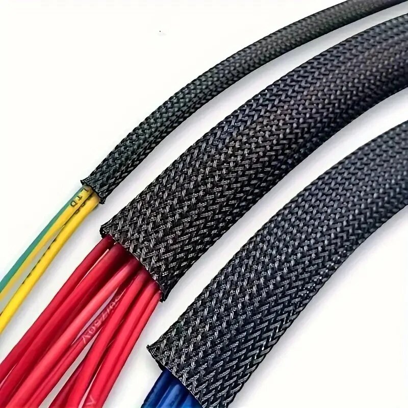 Кабель-канал плетеный черный PET 10 м, внутренний диаметр 4mm