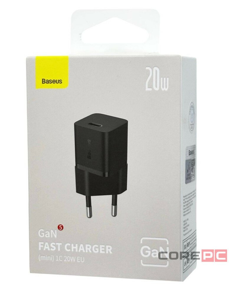 Сетевое зар. устр. Baseus GaN5 Fast Charger 1C 20W CCGN050101 черное