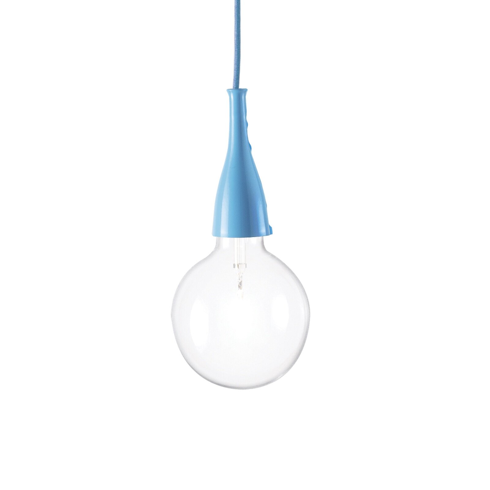 Светильник подвесной ideal lux Minimal SP1 макс.1х70Вт IP20 E27 230В Синий Металл/Ткань 063614.