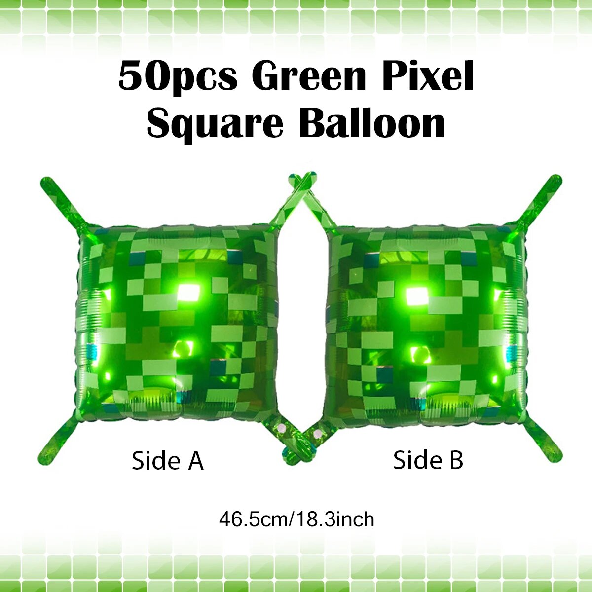 Зелёный экран из квадратных шаров для праздника 50pcs