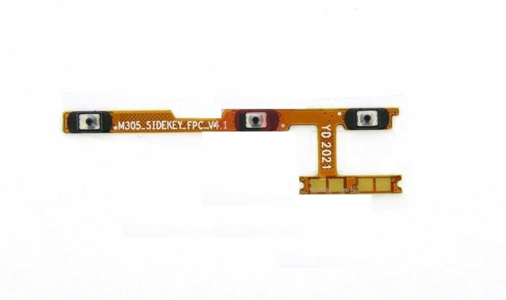 Оригинальный шлейф боковых кнопок 483200007W9T Xiaomi Redmi Note 10 / Note 10S / Poco M5s M305_SIDEKEY_FPC_V4.1 с двухсторонним скотчем