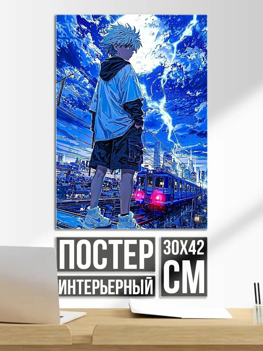 Плакат постер Киллуа Зольдик на крыше