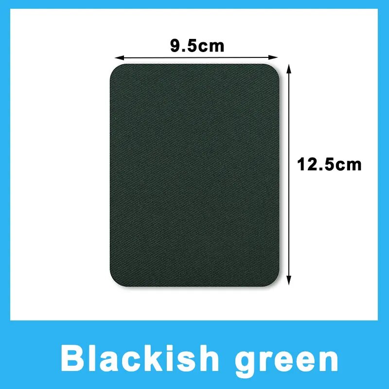 Набор утюжных заплаток из хлопка, 10 шт. blackish green 10Pcs