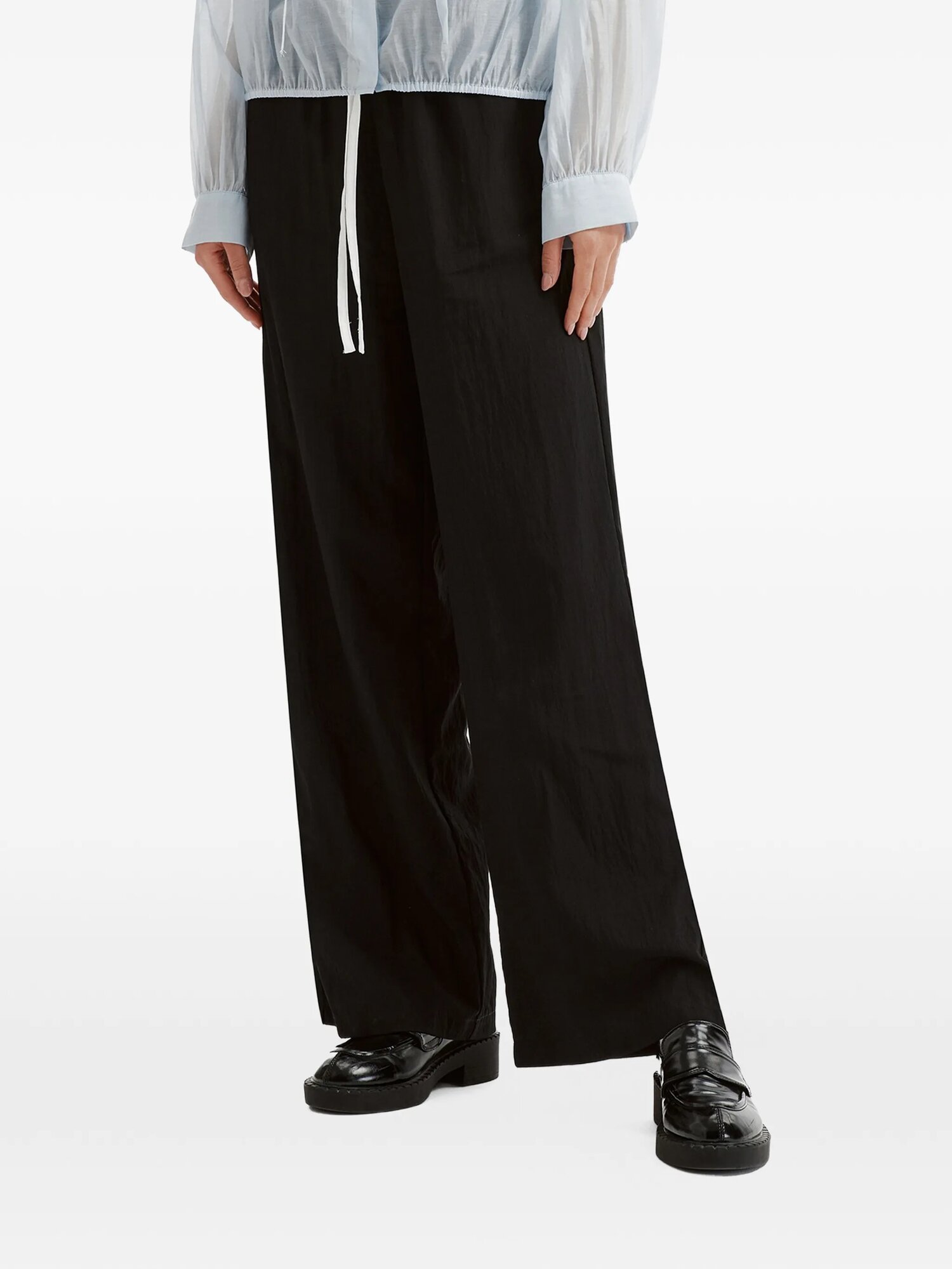 Брюки B+ab Drawstring wide-leg trousers, размер XS, black/black — фото 1