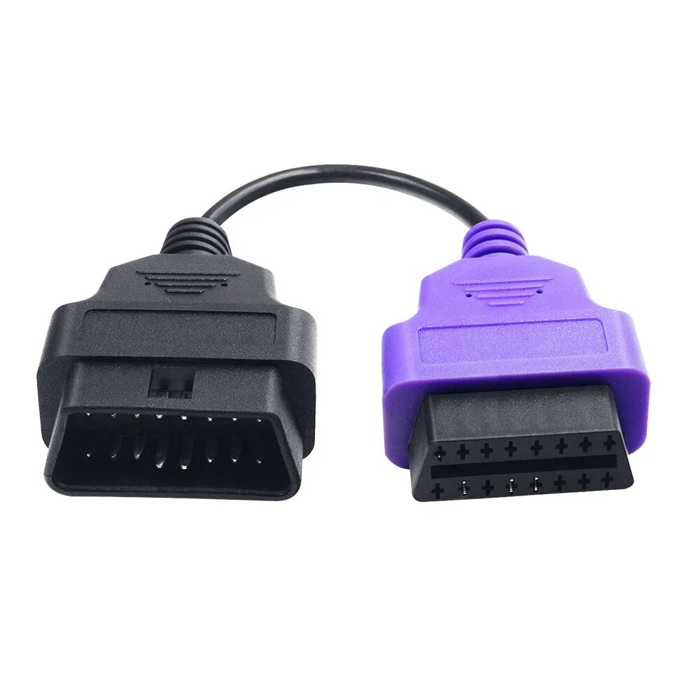 1 шт, адаптер для сканирования для Fiat Ecu, 16-контактный кабель OBD2, кабель OBD для Fiat Purple